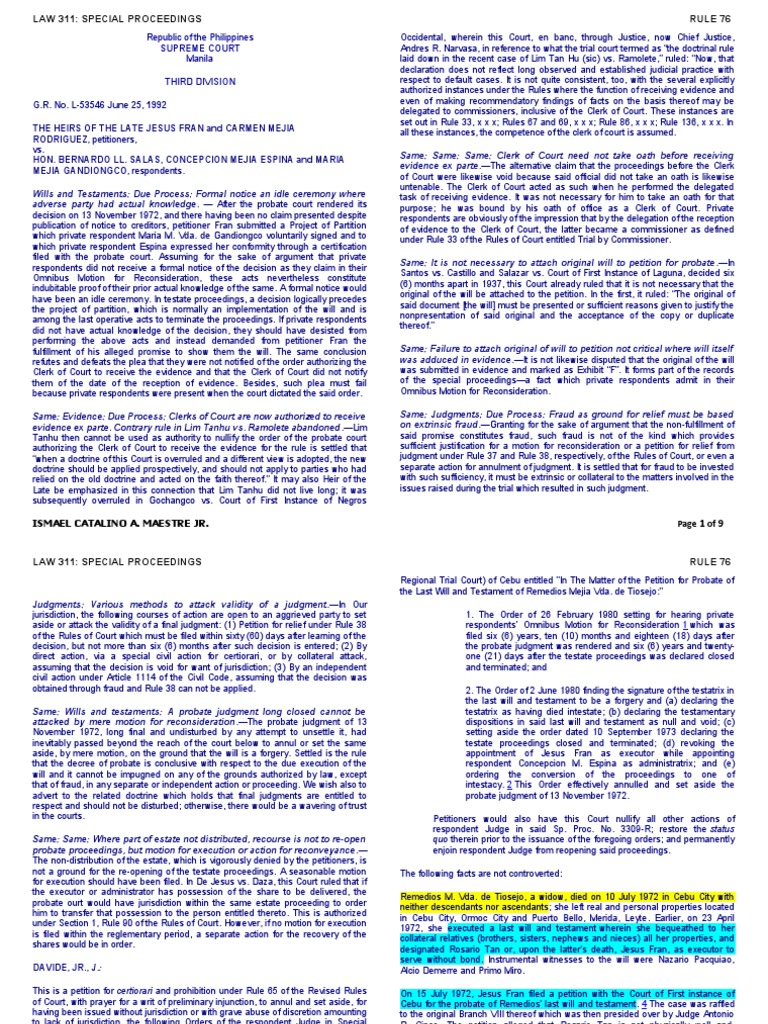 Supreme Court: Republic of The Philippines Manila Third Division | PDF ...