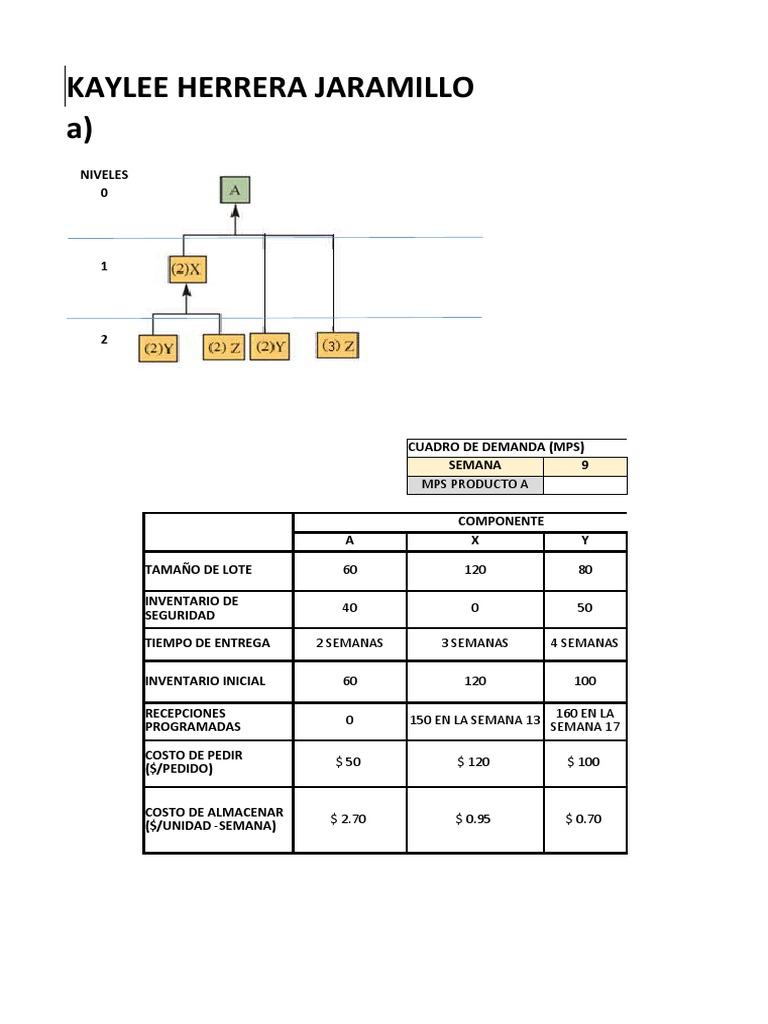 Kaylee Herrera - Examen Practico 2 | PDF | Inventario | Producción y fabricación