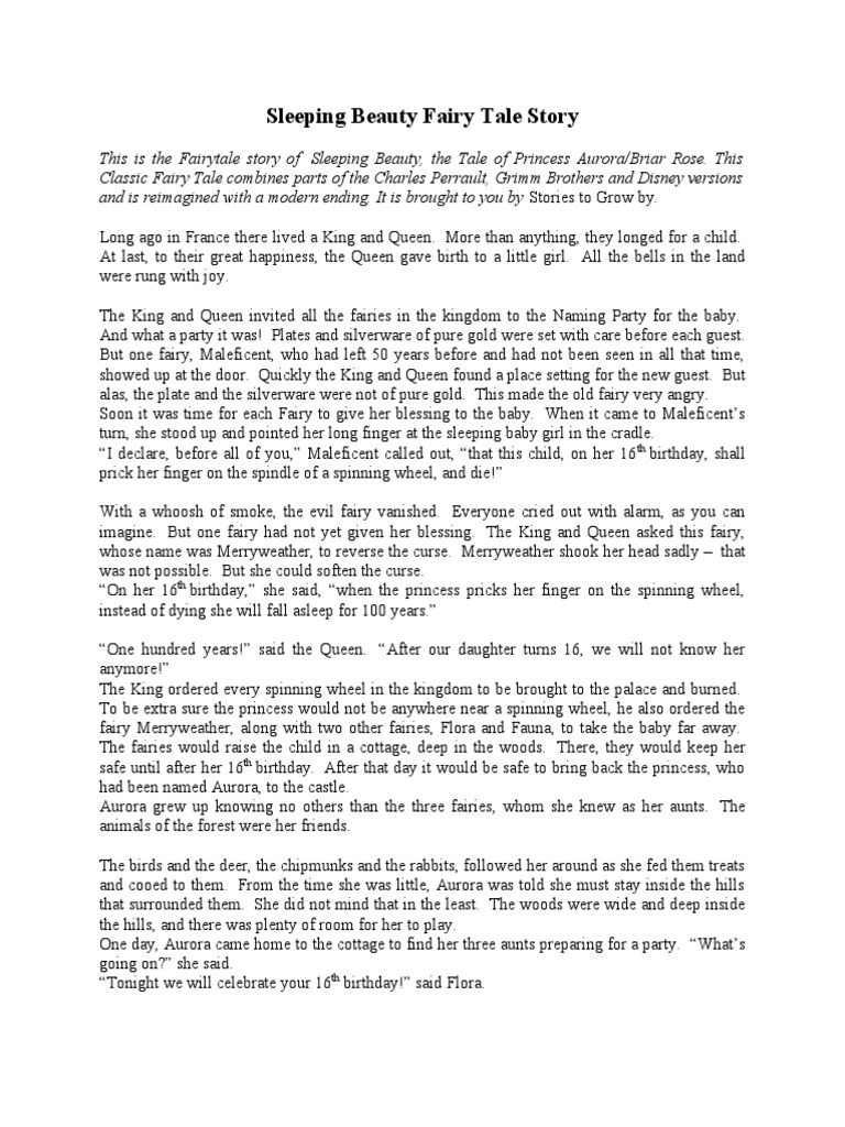 Modern Sleeping Beauty Tale | PDF | Sleeping Beauty
