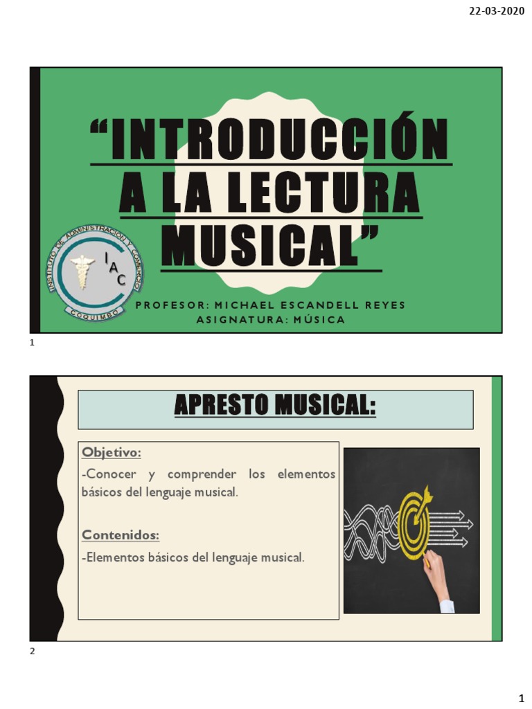 Introducción a la Lectura Musical | PDF | Ritmo | Melodía