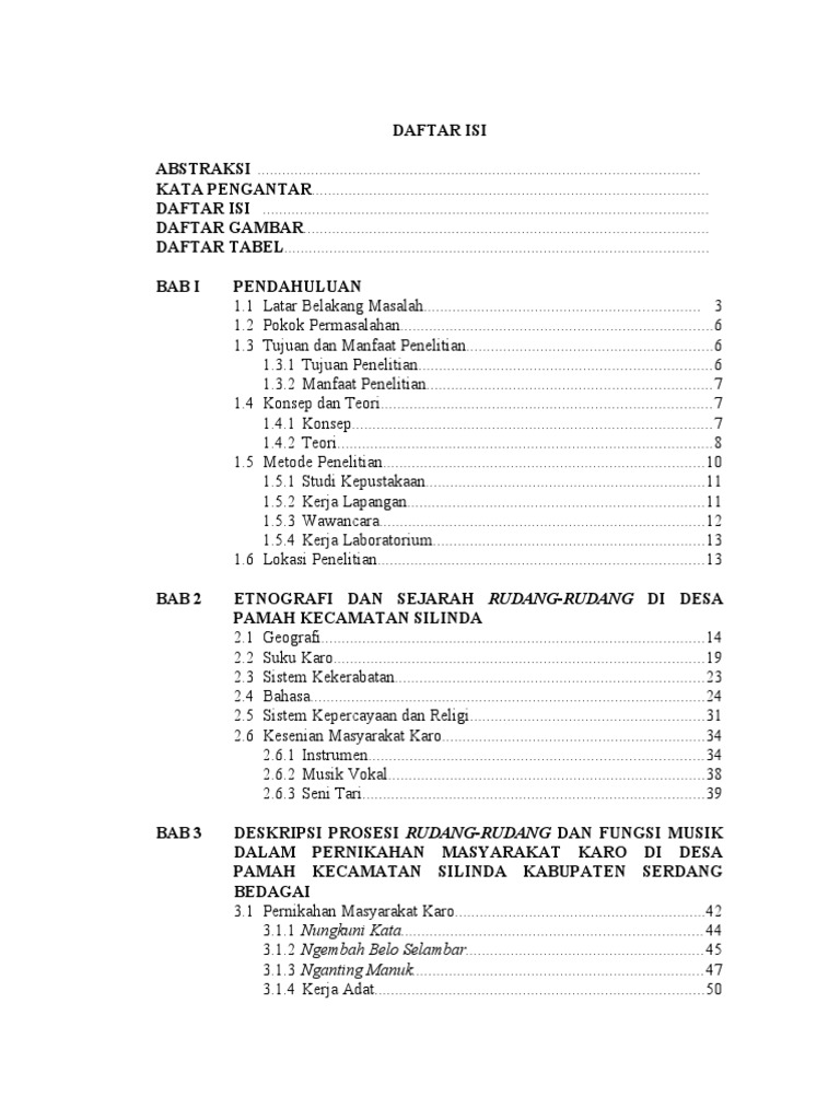 Contoh Daftar Isi | PDF