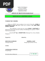 Barangay Residence ID Sample Layout | PDF