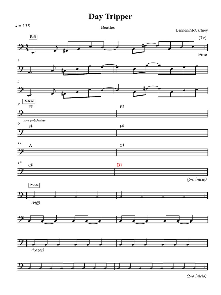 Day Tripper - Bass | PDF