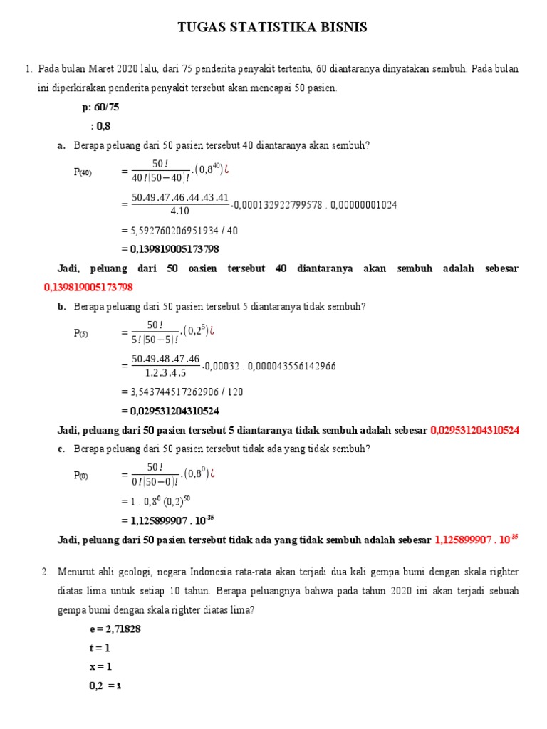 Statistika Bisnis 3 | PDF