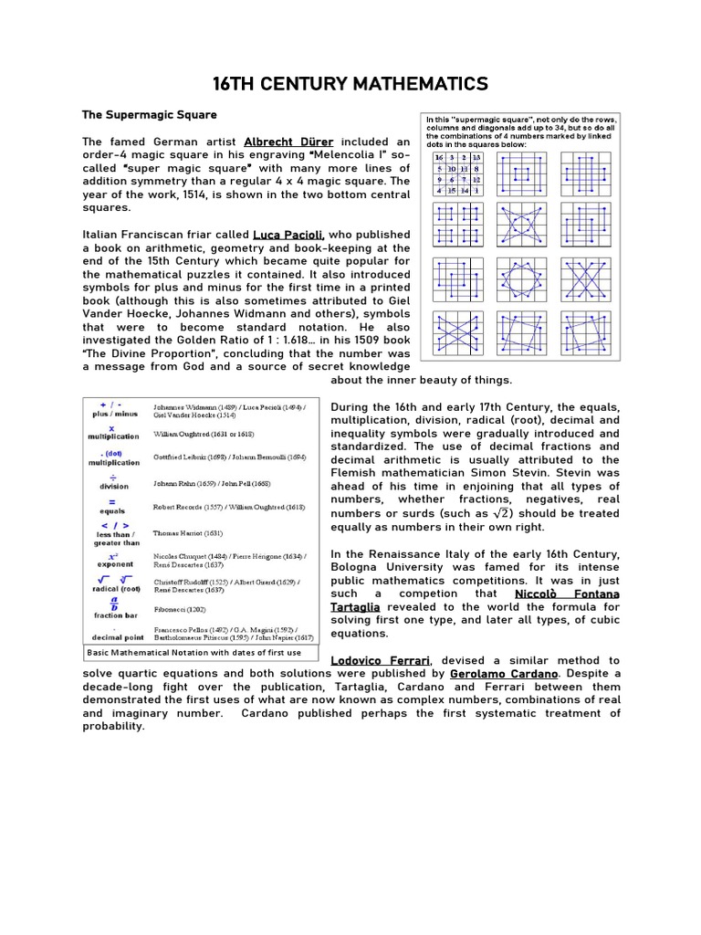 16th, 17th, 18th Century | Download Free PDF | Calculus | Mathematics