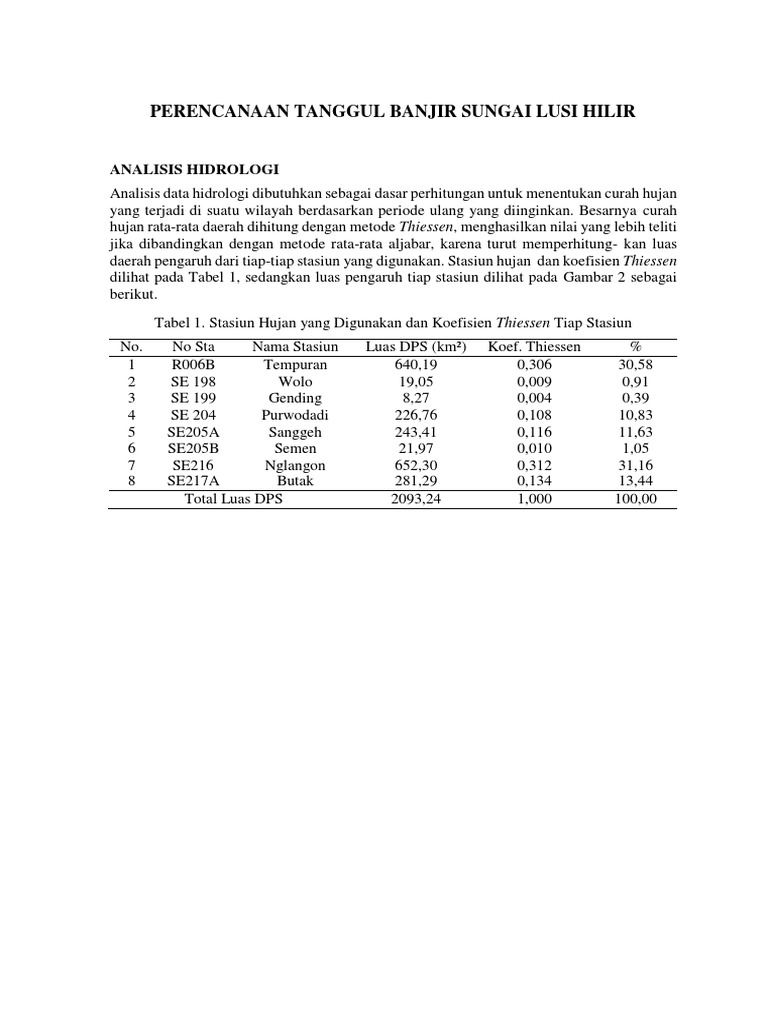 Perencanaan Tanggul | PDF