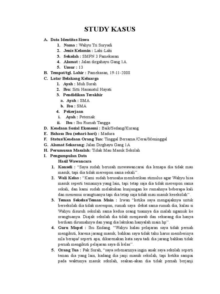 Laporan Studi Kasus | PDF