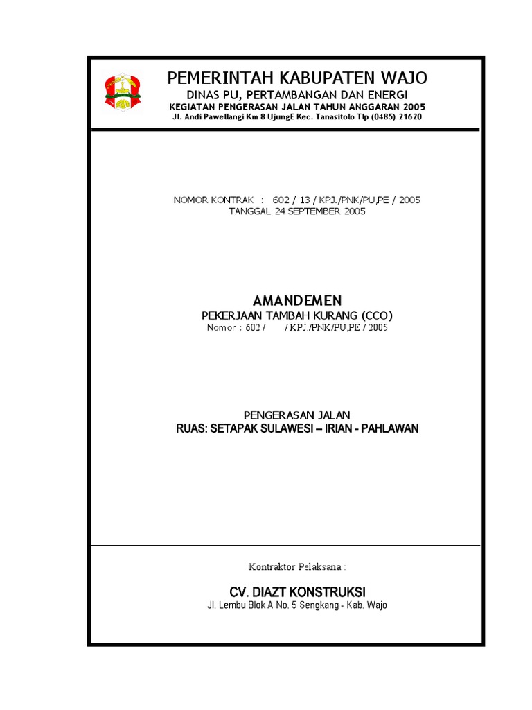 Cco Pt. Relis Sapindo Utama | PDF