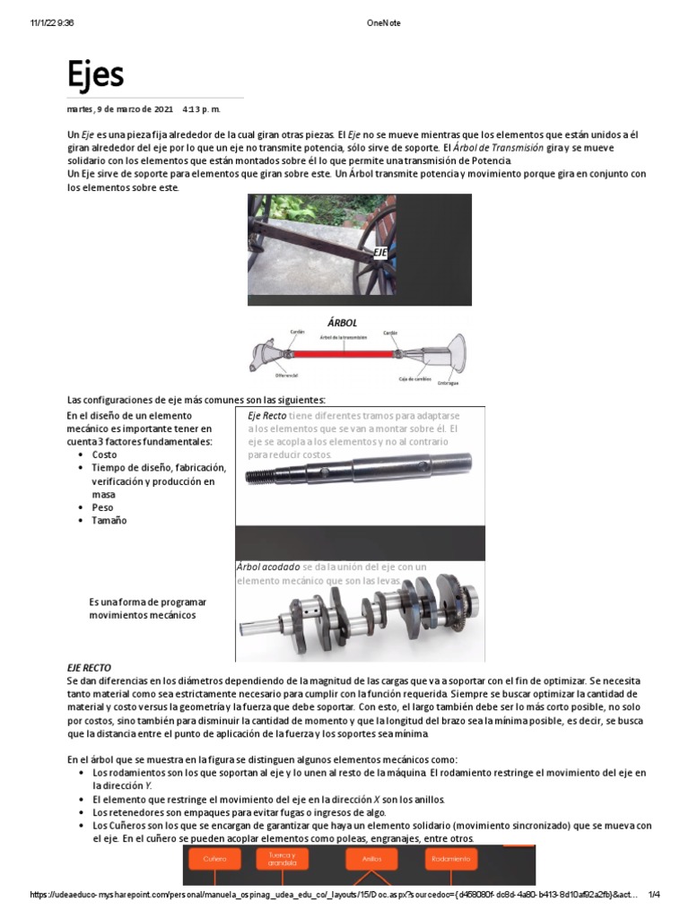 Ejes y Árboles de Transmisión de Potencia | PDF | Eje | Ingeniería mecánica