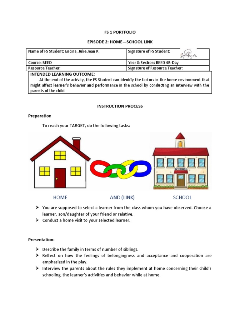 FS 1 PORTFOLIO Episode 2 ENCINA JULIE JEAN BEED 4B | PDF | Learning ...