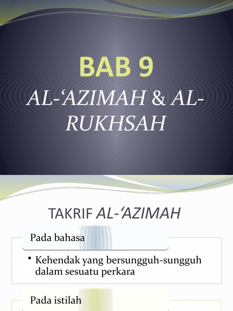 10 Al-'Azimah Dan Al-Rukhsah | PDF