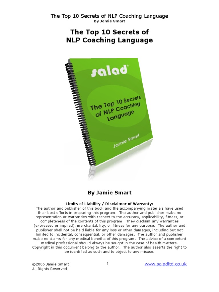NLP Coaching | PDF | Neuro Linguistic Programming | Cognitive Science