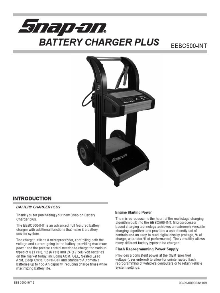 Battery Charger Plus: EEBC500-INT | PDF | Battery Charger | Ac Power ...
