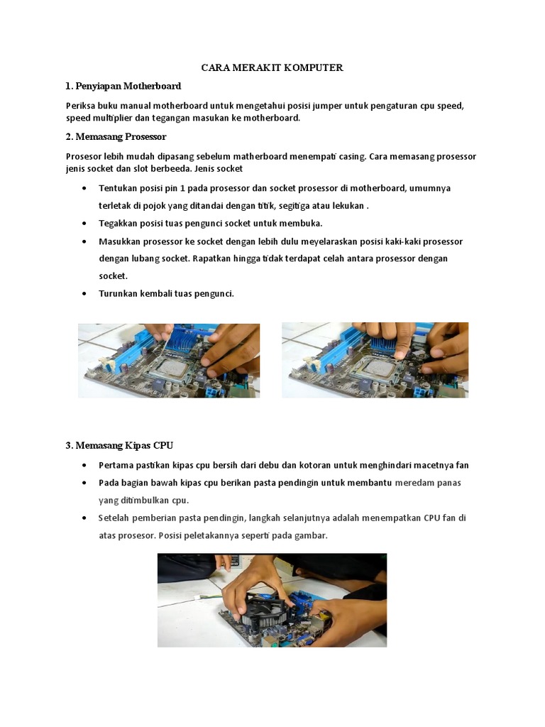 Panduan Merakit Komputer | PDF
