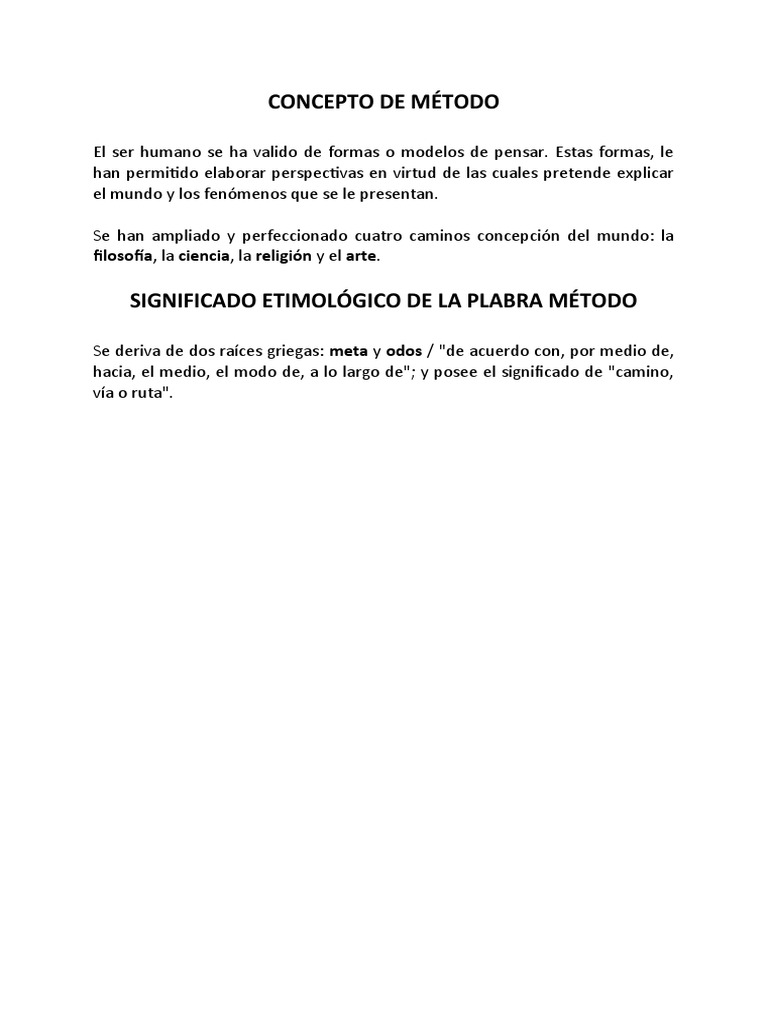 3.1 Concepto de Método | PDF