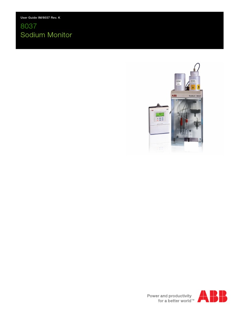 Sodium Monitor: User Guide IM/8037 Rev. K | PDF | Relay | Electrical ...