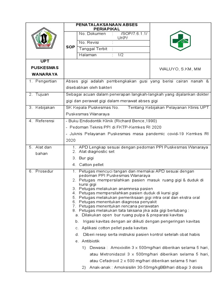 Sop PERIAPIKAL Abses Gigi | PDF