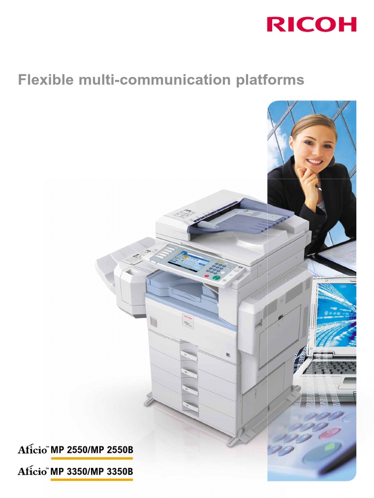 Ricoh Aficio MP2550 MP3350 Brochure | PDF | Fax | Image Scanner