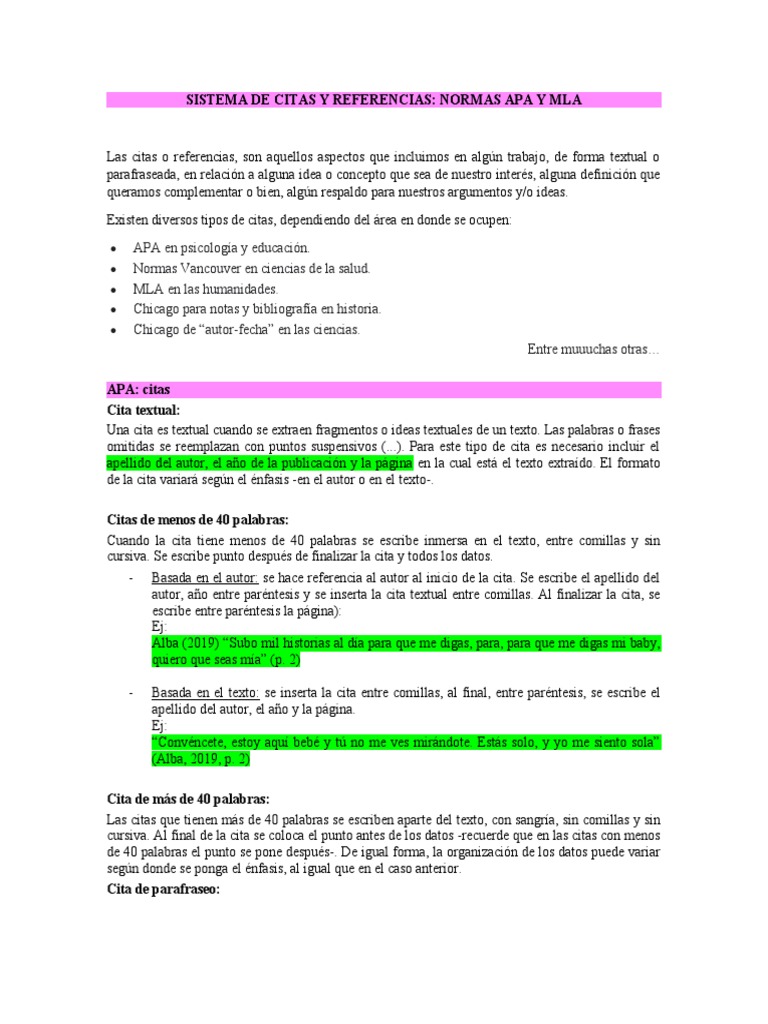 Clase 2 - APA y MLA | PDF | Bibliografía