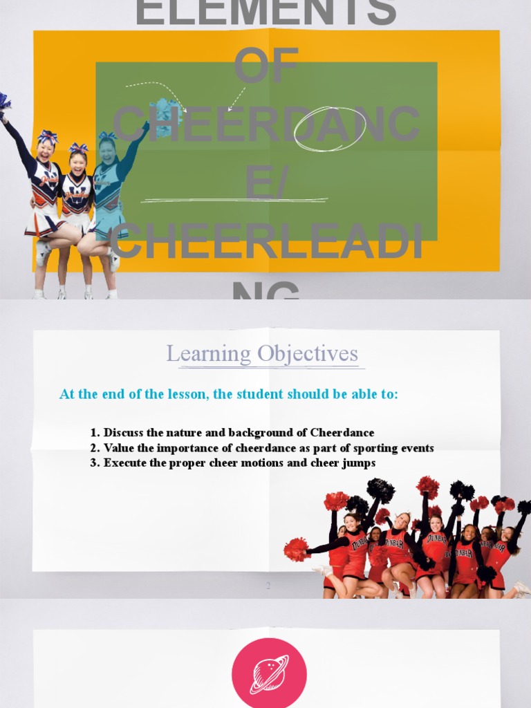 Lesson 6. Elements of Cheer | PDF | Cheerleading | Performing Arts