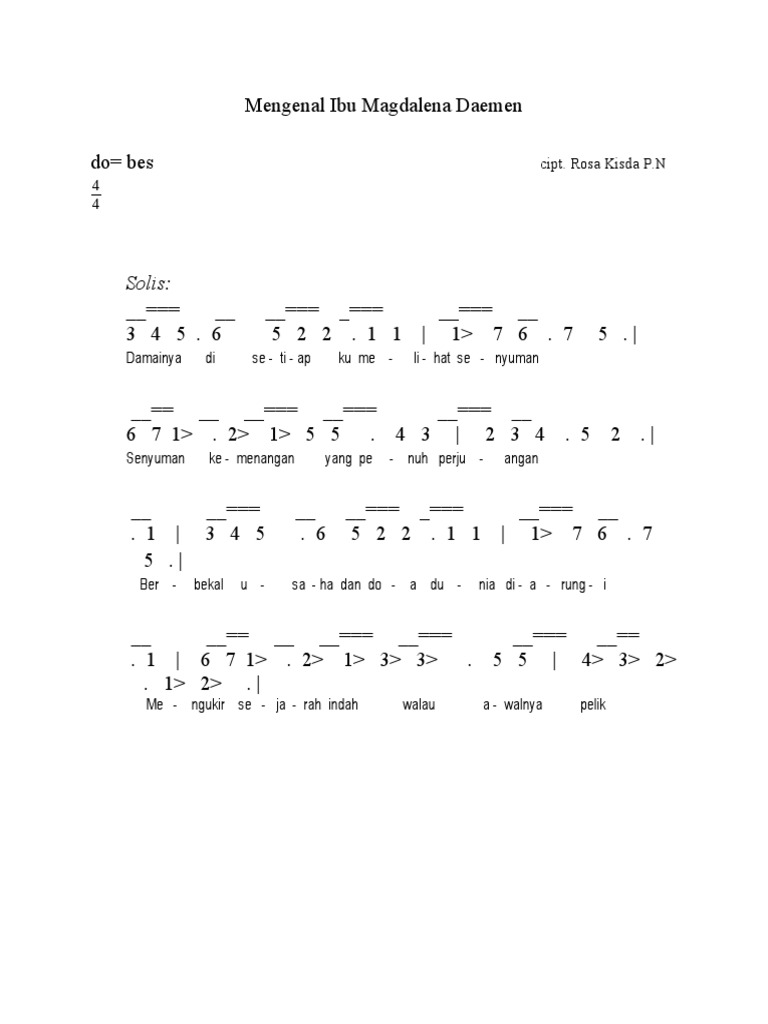 Mengenal Ibu Magdalena Daemen | PDF