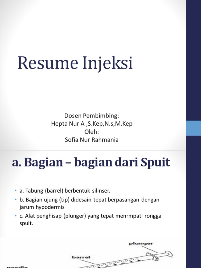Panduan Dosis dan Teknik Injeksi | PDF