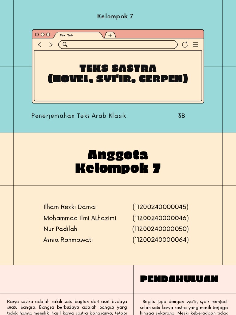Analisis Teks Sastra Arab | PDF