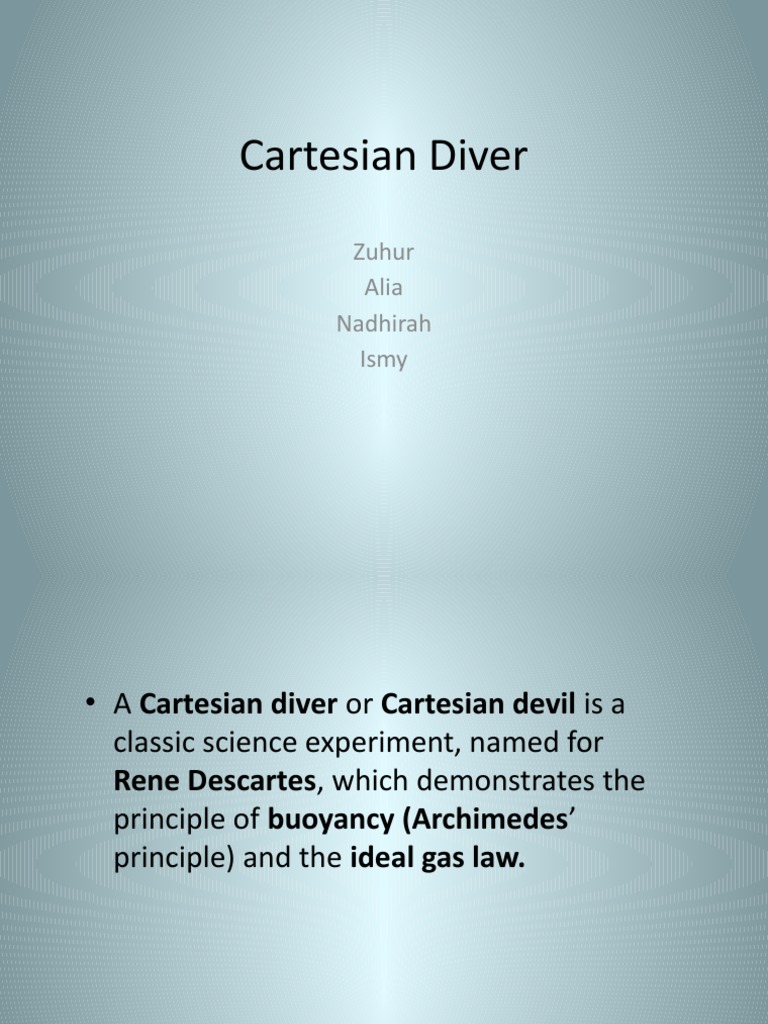 Cartesian Diver: Zuhur Alia Nadhirah Ismy | PDF
