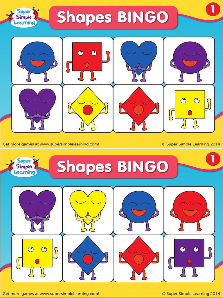 Shapes BINGO Game by Super Simple | PDF