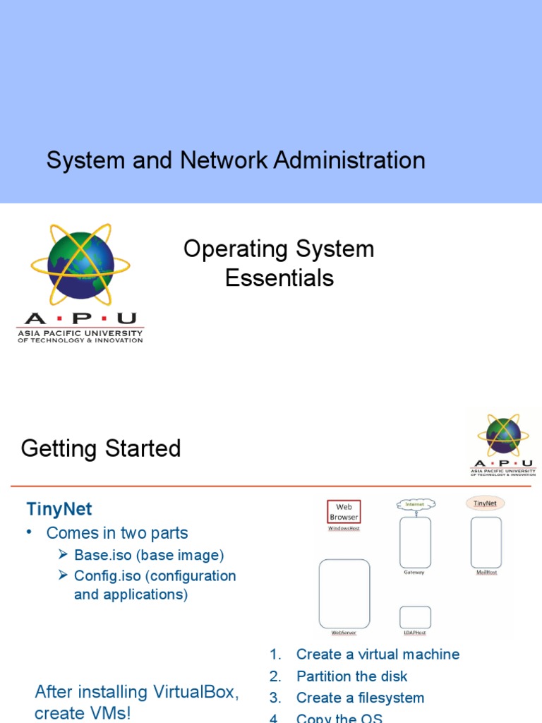 System and Network Administration Operating System Essentials | PDF ...