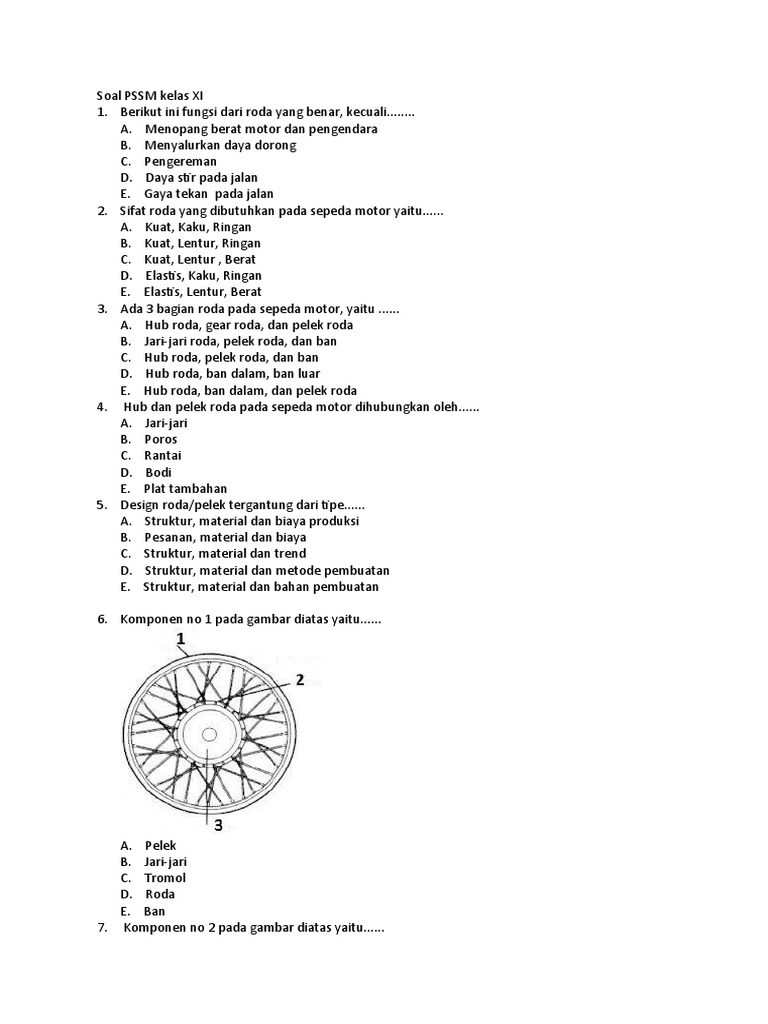 Soal Sasis Kelas Xi 2022 | PDF