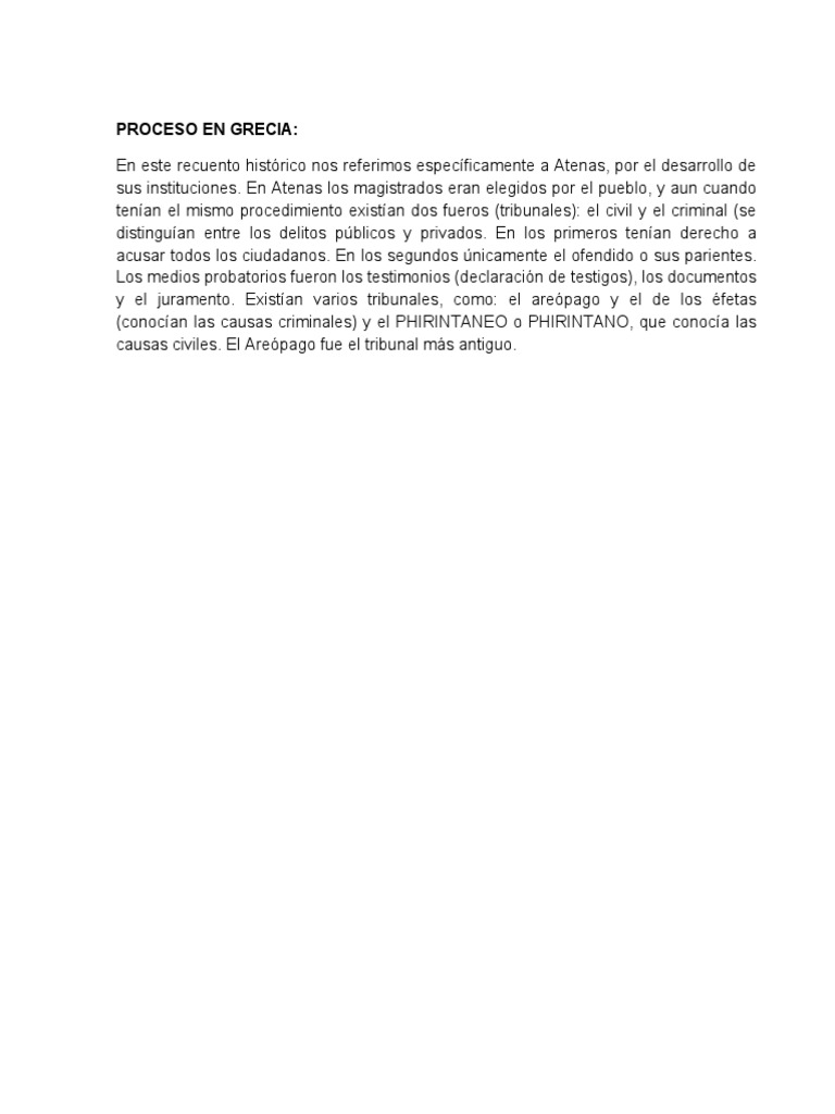 Proceso Judicial en la Antigua Atenas | PDF