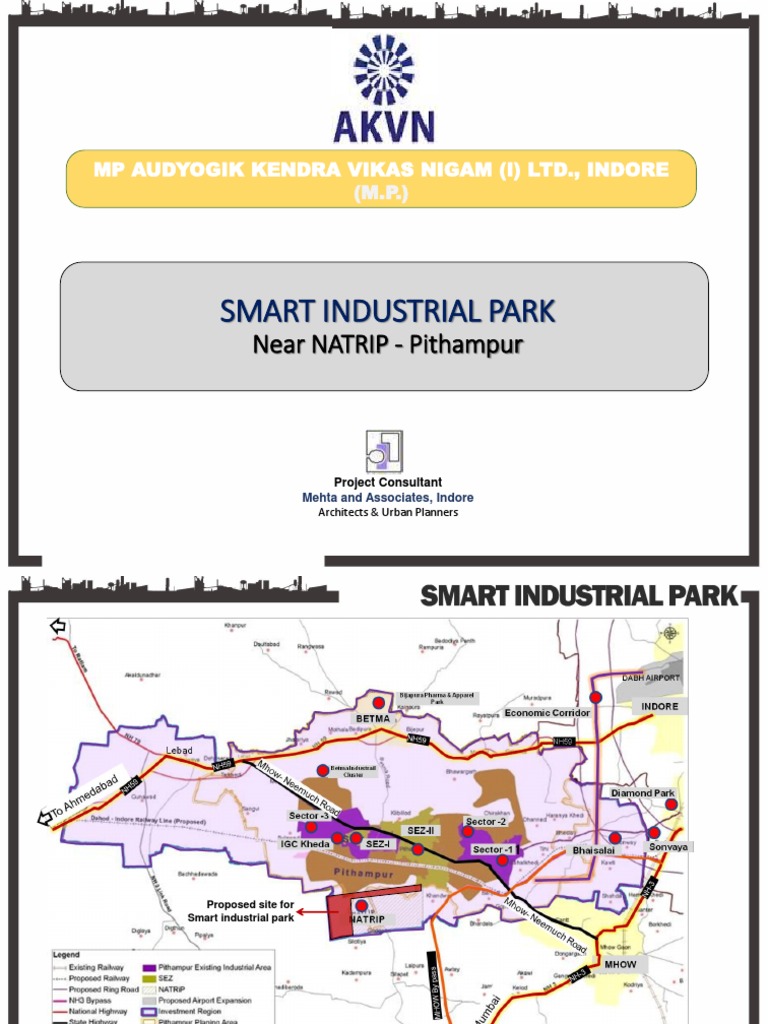 Smart Industrial Park Master Plan Pithampur | PDF | Road | Surface Runoff
