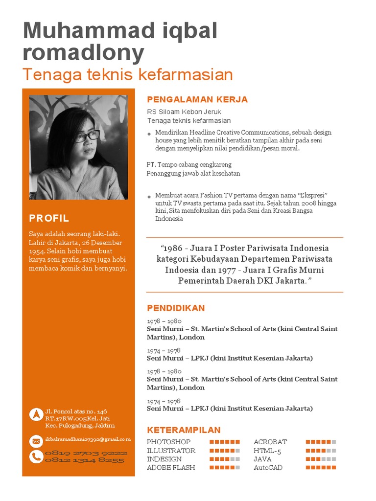 Contoh CV Desain Menarik | PDF | Seni