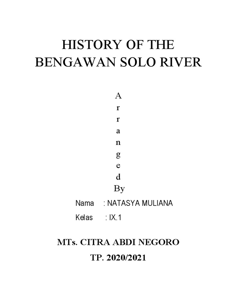 History of The Bengawan Solo River | PDF