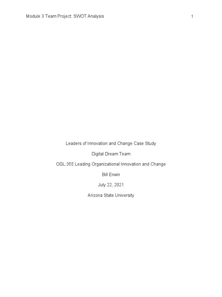 Module 3 Team Project Swot Analysis | PDF | Swot Analysis | Economies
