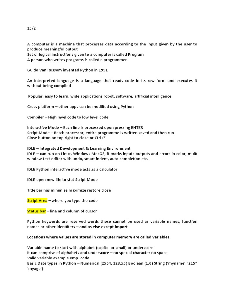 Python Programming Language | PDF