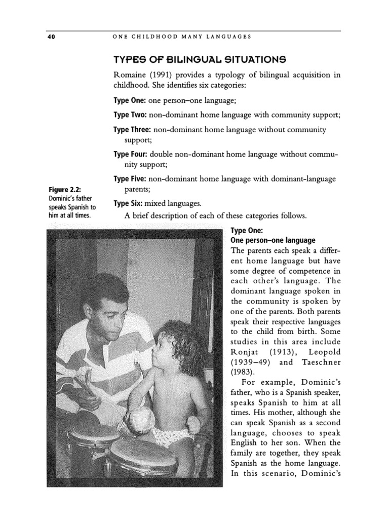 Types of Bilingual Situations | PDF | Multilingualism | First Language