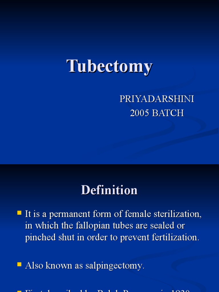 C12 P13 Tubectomy | PDF | Medical Specialties | Clinical Medicine