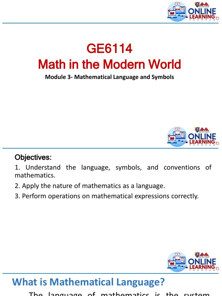 Mathematical Language and Symbols | PDF | Set (Mathematics) | Mathematics