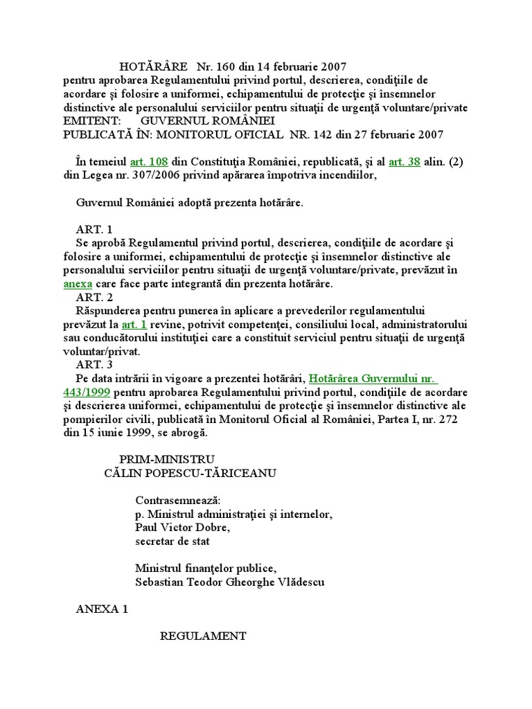 HG 160 Uniforma Svsu Spsu | PDF