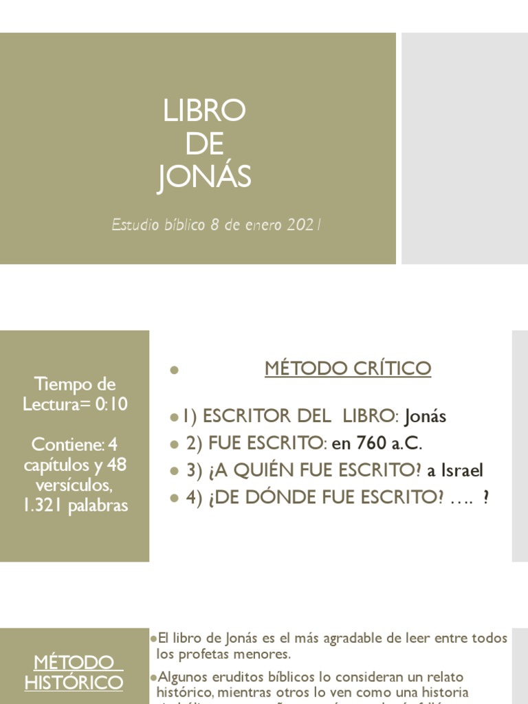 Estudio Libro de Jónas PDF | PDF | Jonás | Creencia religiosa y doctrina