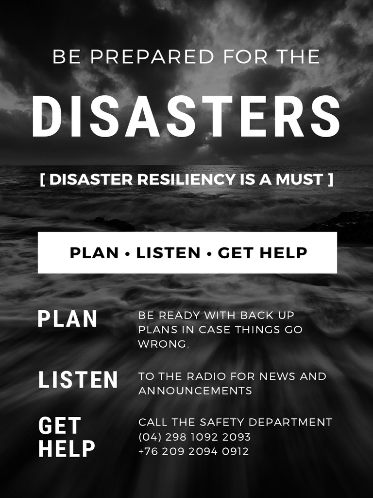 Be Prepared For The: Disasters | PDF