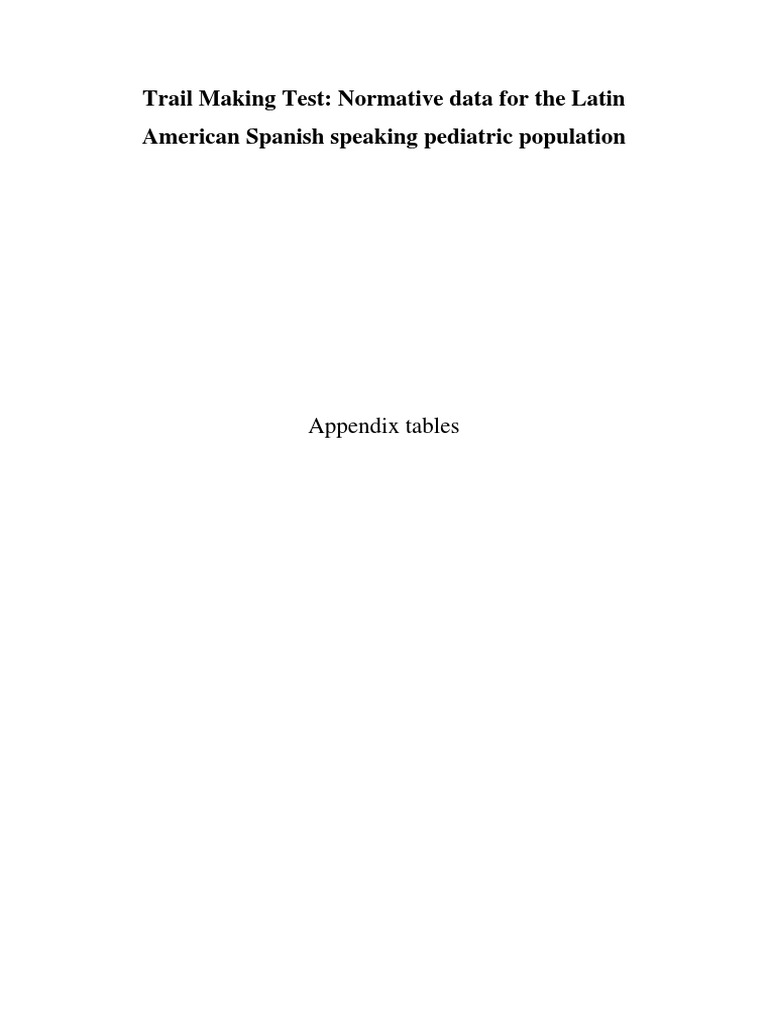 Arango - Et Al. - Trail Making Test. Normative Data For Latin American ...