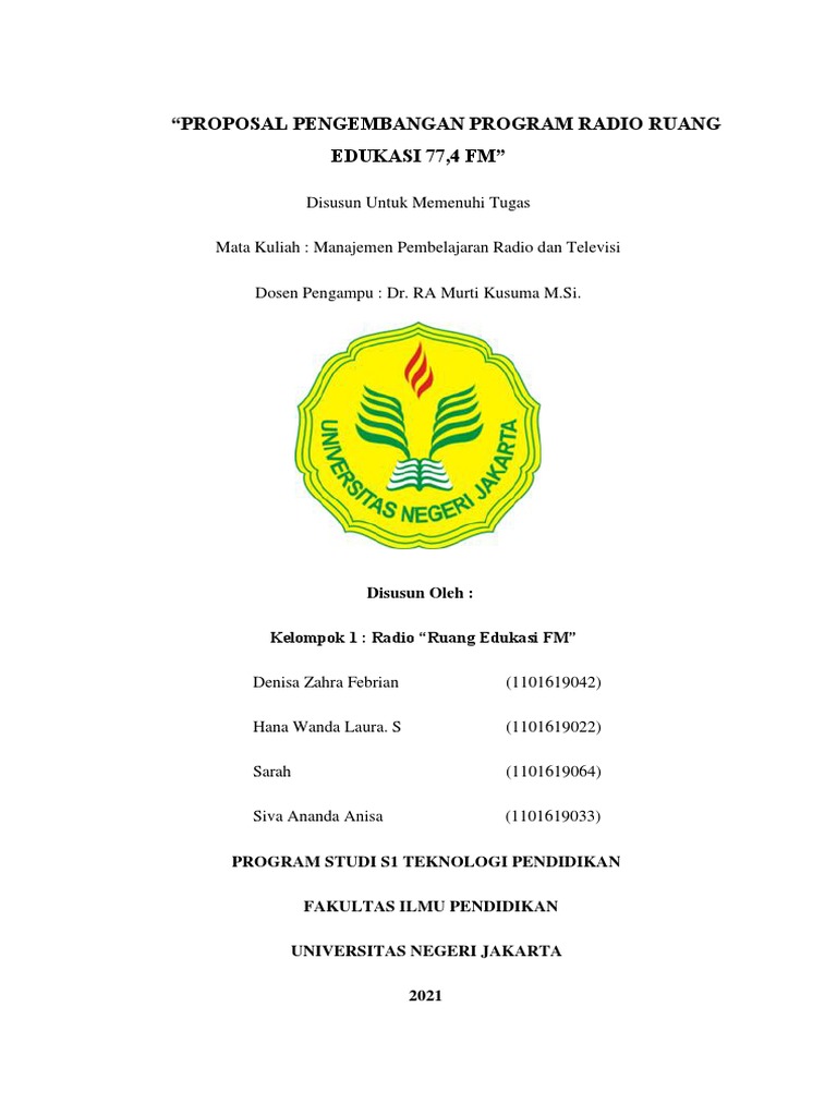 Proposal Program Radio 2019 | PDF