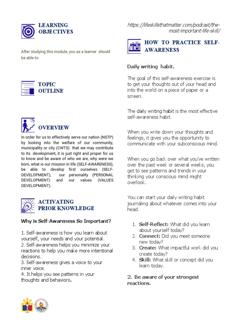 How To Practice Self-Awareness | PDF | Jesus | Self Awareness