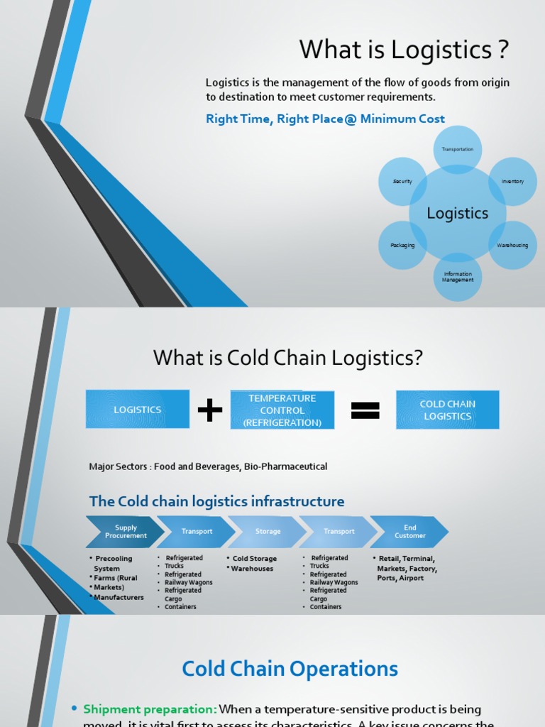 Cold Chain Logistics | PDF | Logistics | Agriculture