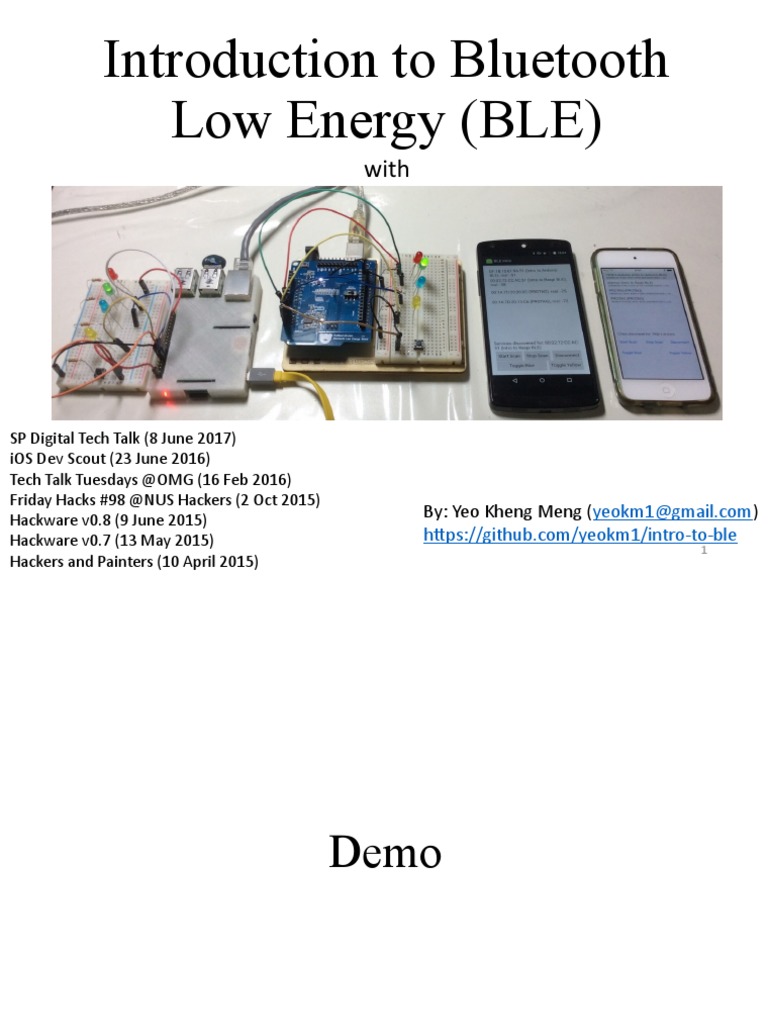 Introduction To Bluetooth Low Energy (BLE) : By: Yeo Kheng Meng | PDF | Android (Operating ...