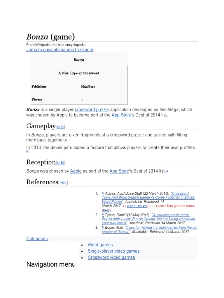 Bonza (Game) : Gameplay | PDF | Wikipedia | Software