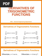 Derivatives Cheat Sheet | PDF | Derivative | Trigonometric Functions